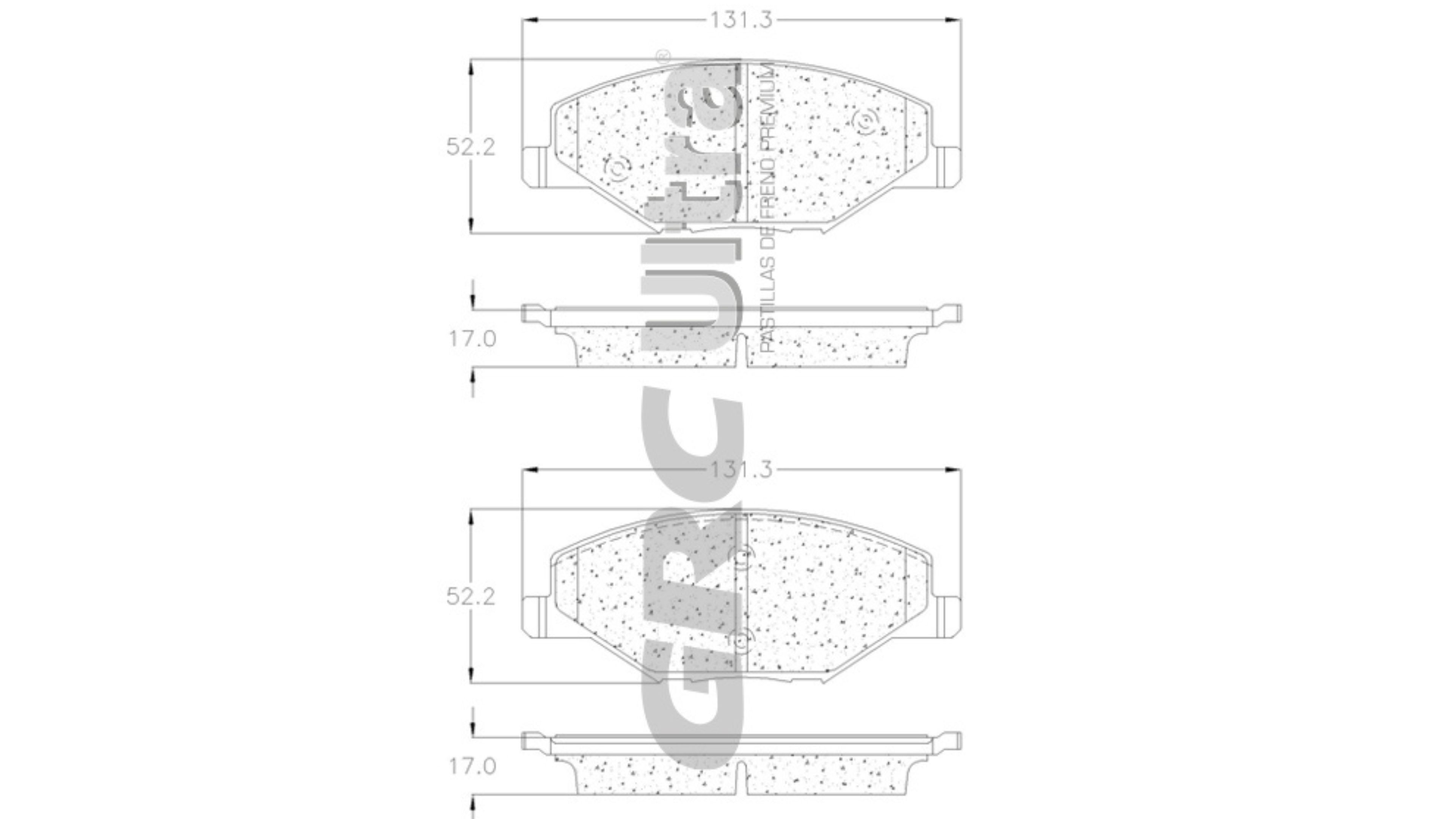 Balatas delanteras GRC Ultra para Volskwagen Vento 2014 2015 2016 2017 ...