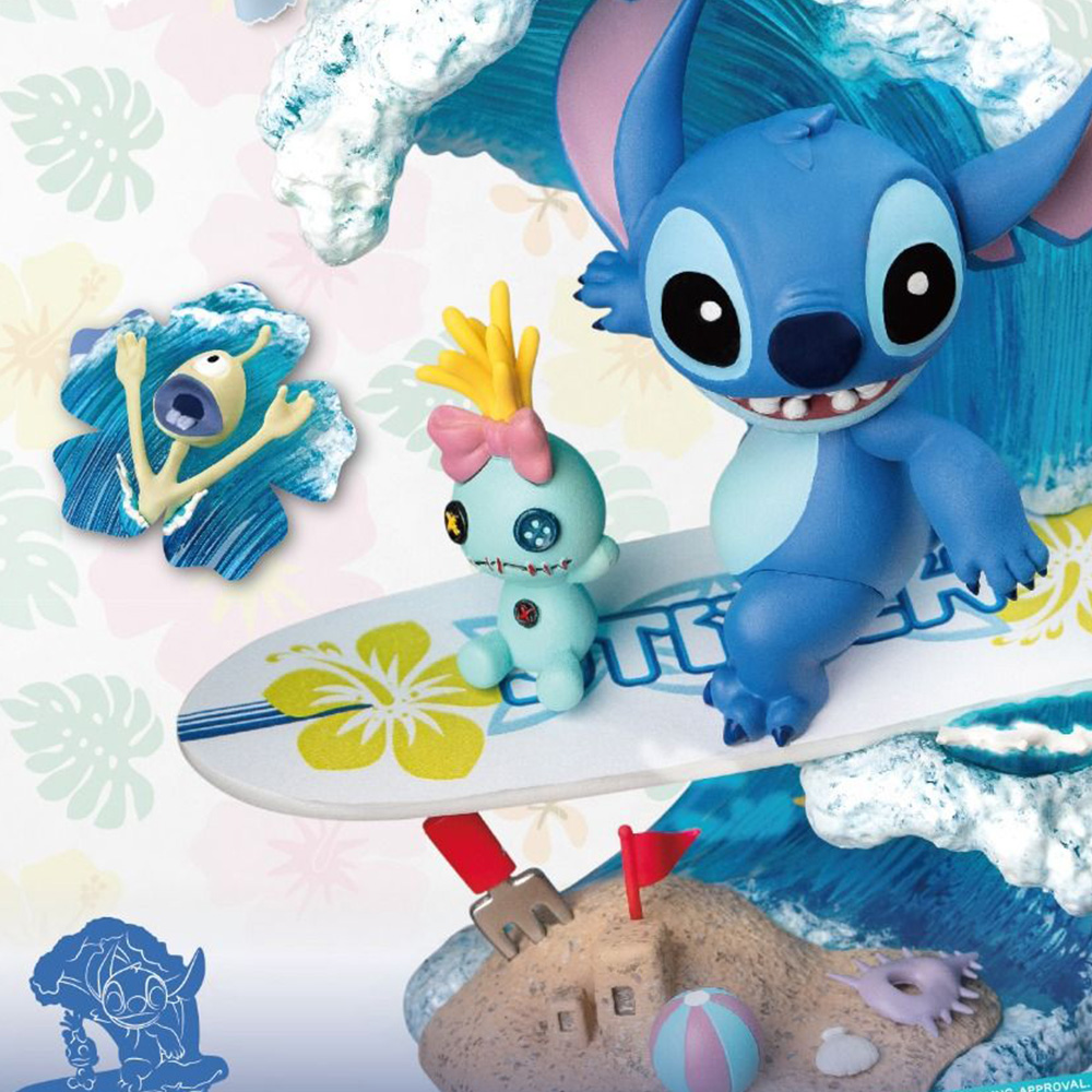 Beast Kingdom Diorama Stage Disney: Lilo y Stitch - Stitch Surfeando