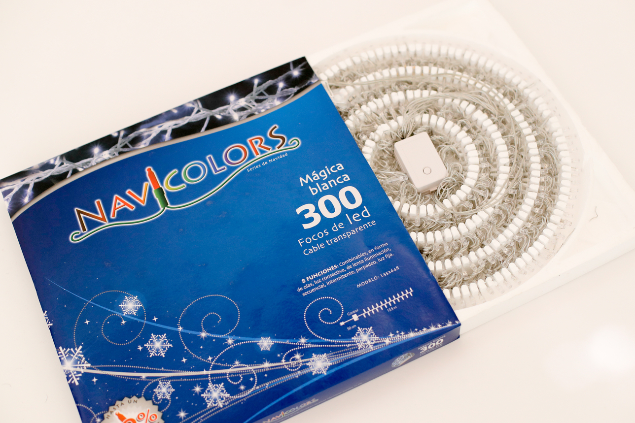 Serie De Luces Navideñas 300 Leds Luz Blanca