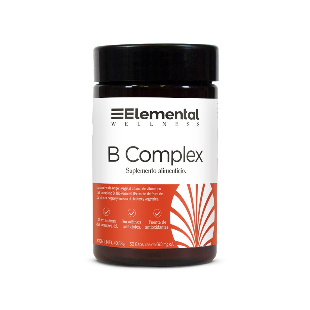 B COMPLEX | Complejo B 60 cápsulas de 673mg c/u | 40.38g | 8 vitaminas ...