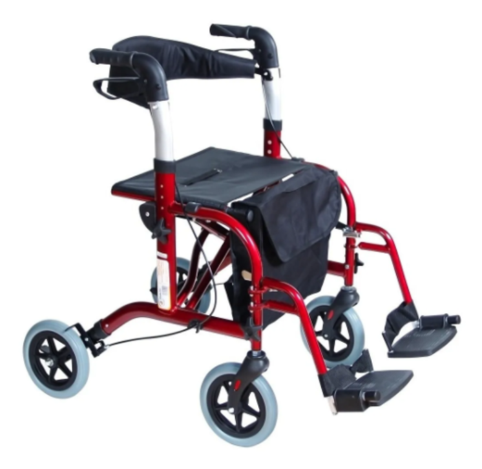 andadera silla hibrida rollator funciones plegoo travel