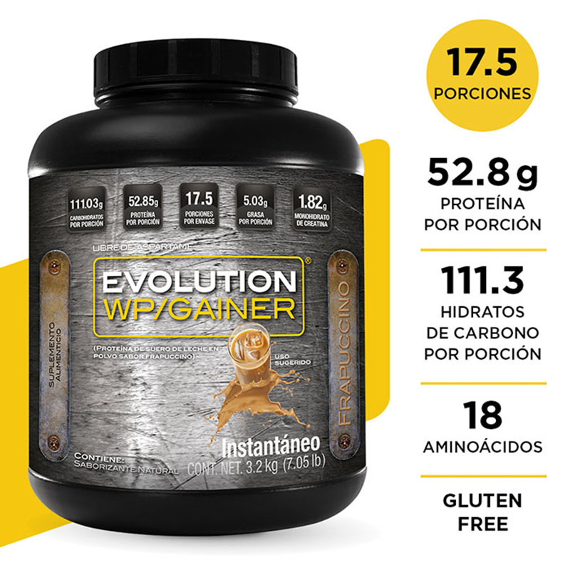 Evolution WP/Gainer sabor frapuccino suplemento de alto aporte calórico ...