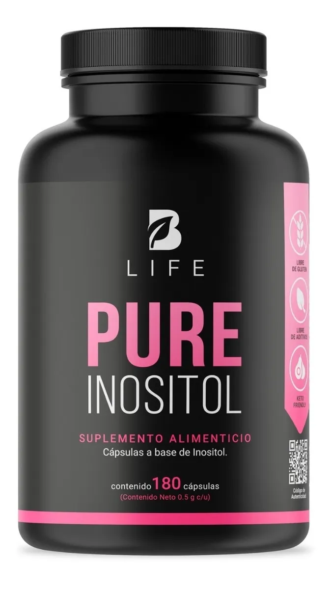 Inositol De 180 Cápsulas De 500mg. B Life Pure Inositol