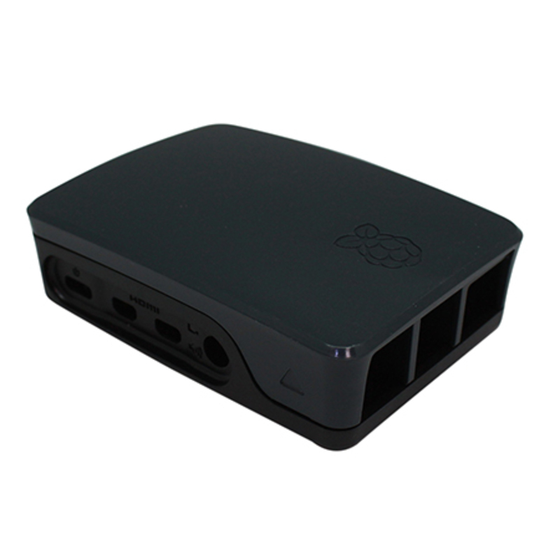 GABINETE NEGRO/GRIS OFICIAL PARA RASPBERRY PI 4 RASPBERRY-PI-4-GABINETE-B