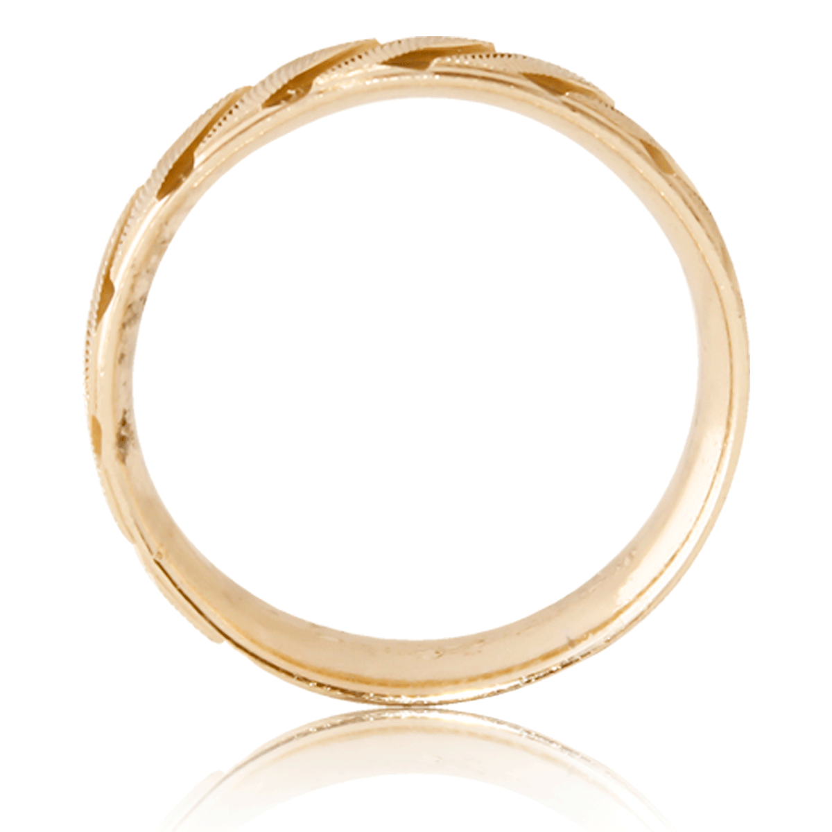 Anillo Número 7.5 Tipo Argolla Oro 18k Laminado #94 Diseño En Rayas ...