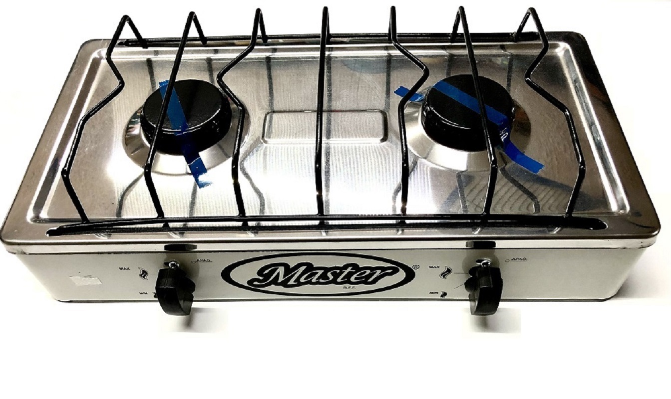 Estufa master 2 Quemadores acabado en Acero inoxidable