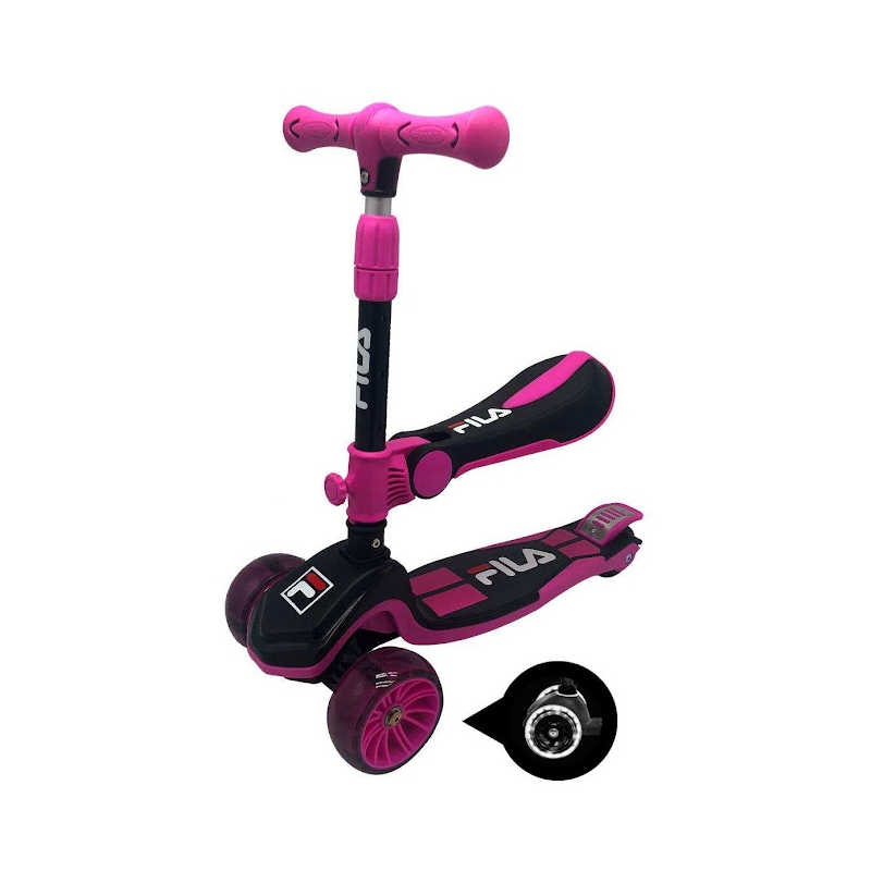 Scooter Fila Plegable Rosa Con Asiento