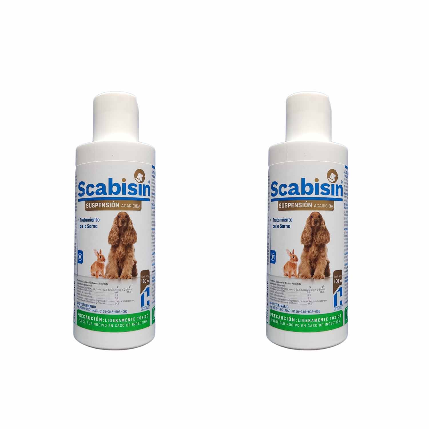 Pack 2 Scabisin Suspension Acaricida Tratamiento Sarna 100 Ml