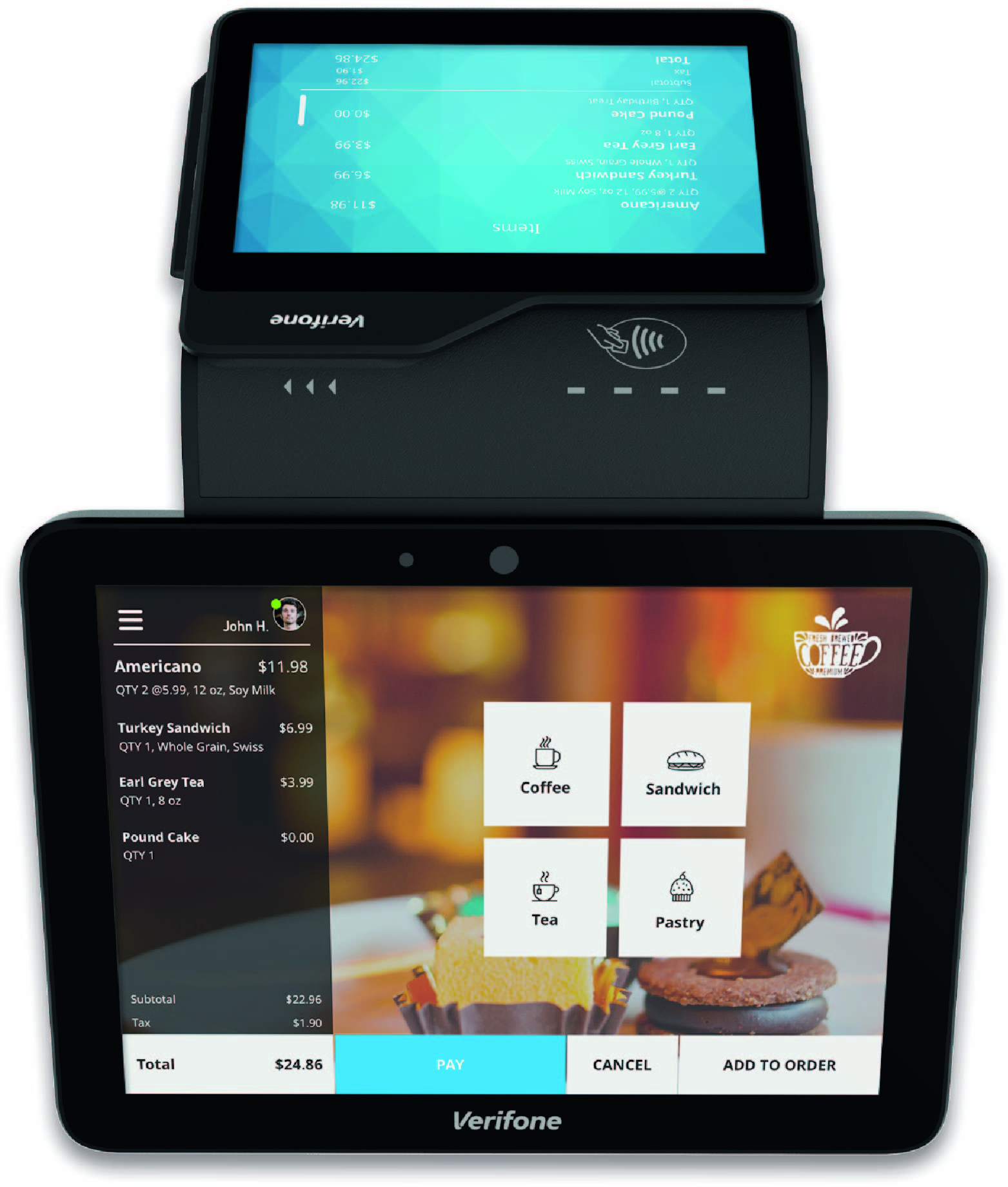 Terminal Punto de Venta Verifone Carbon 10- Dual Touch Screen ...