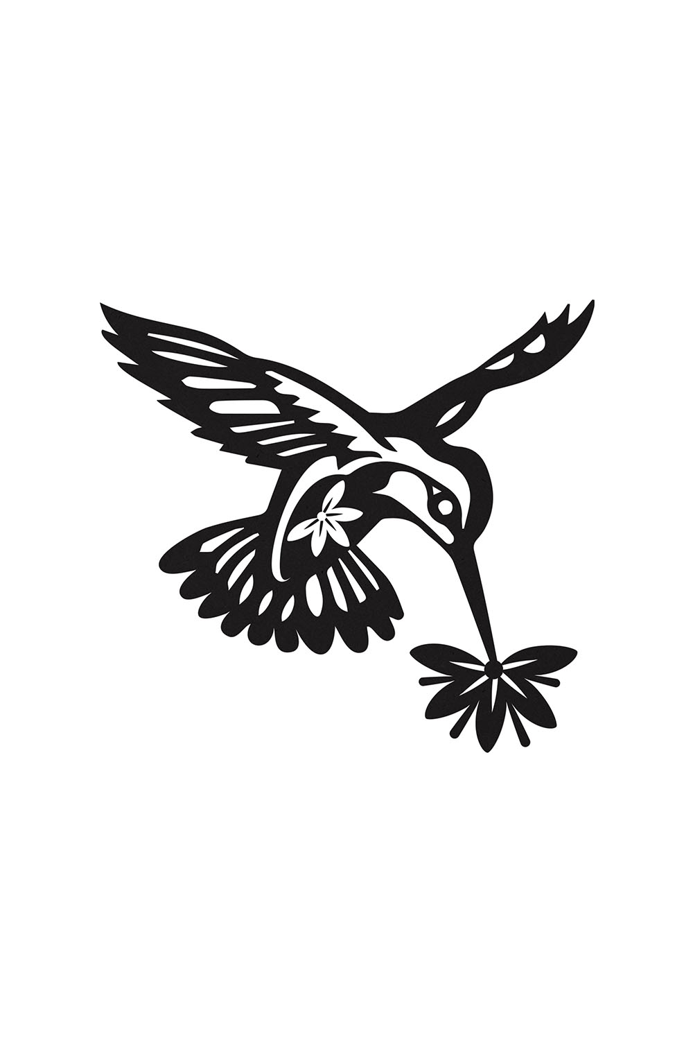 Cuadro 3d Decorativo ANGELOZANO Adorno De Pared Colibrí Flor Artesanal Mdf