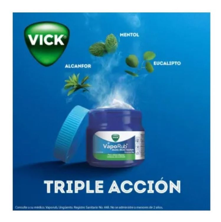 Ungüento Vick Vaporub 611671 3 Pzas de 100 G -Azul
