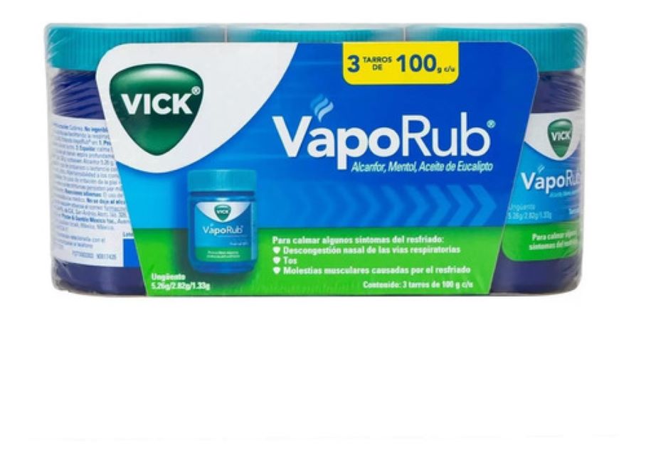 Ungüento Vick Vaporub 611671 3 Pzas de 100 G -Azul