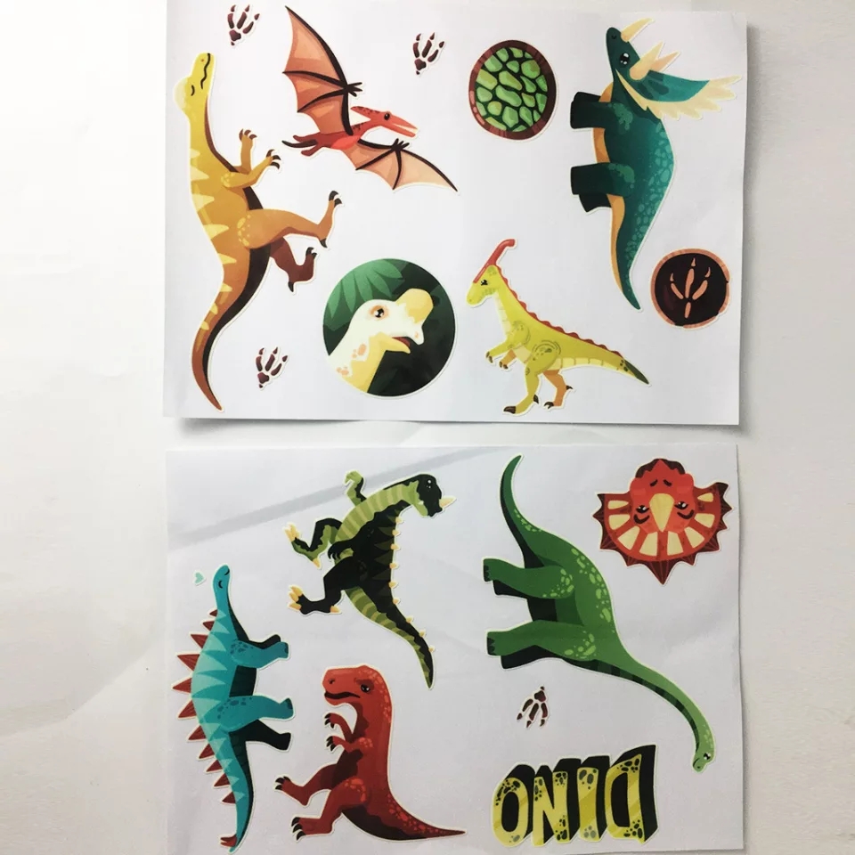 Vinil Decorativo De Interiores infantil Dinosaurios Fluorescentes