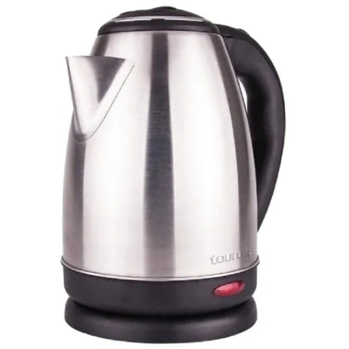 Tetera eléctrica Taurus Caronte color plateada 1.8L