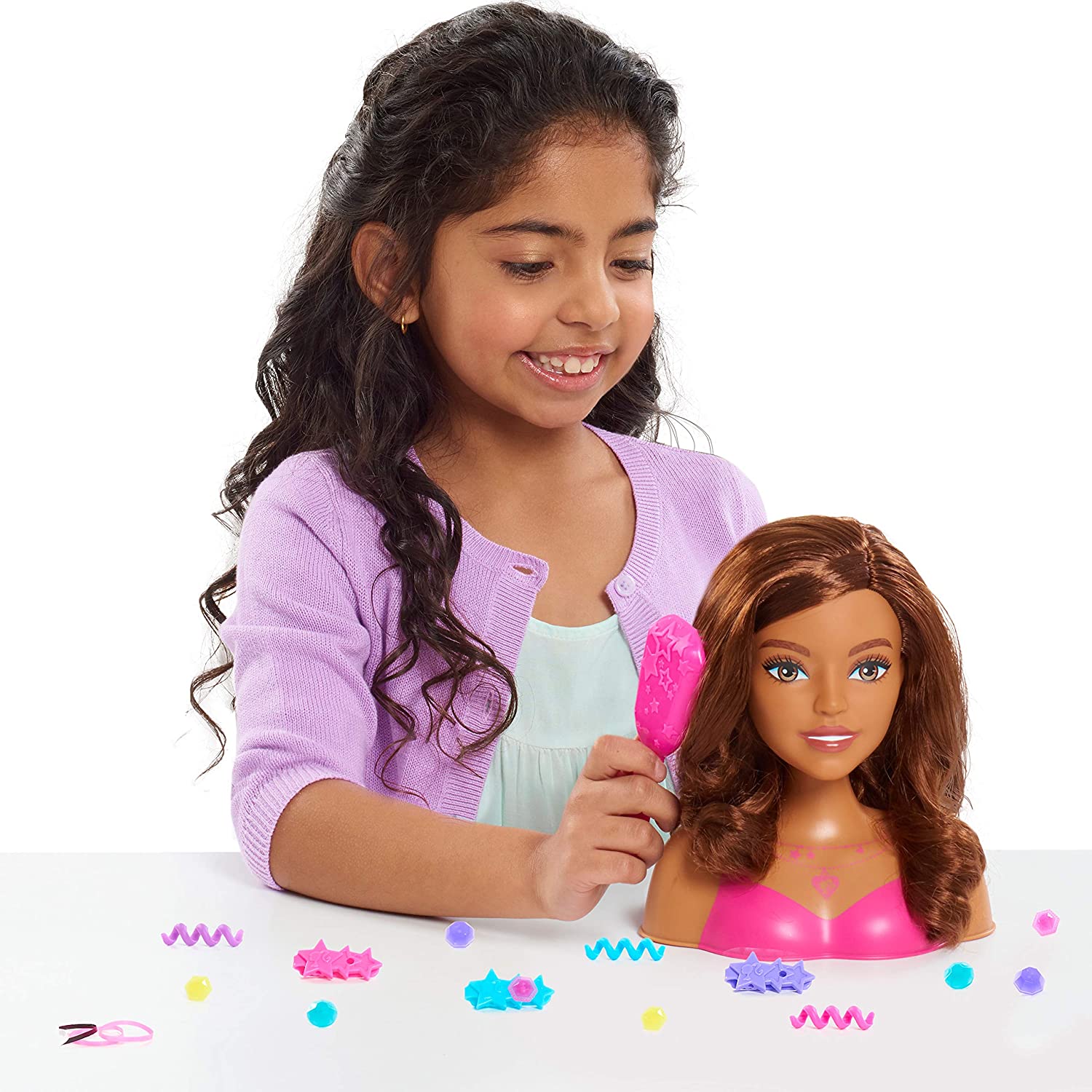 Barbie Fashionista Styling Head Peinados 20 Pz Pelo Marrón