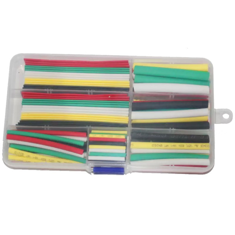 Kit Thermofit De Diferentes Tamaños Y Colores 150 Piezas Con Caja Plastica