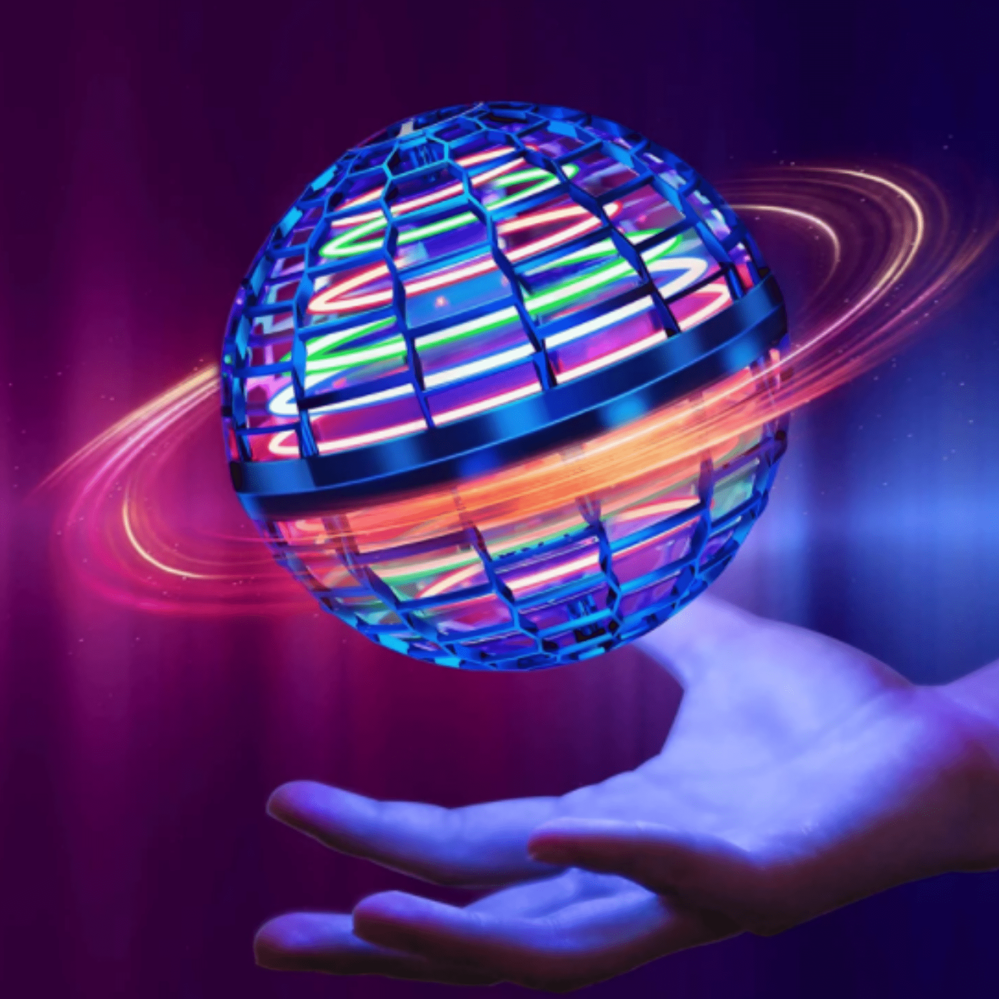 Flynova Pro Juguete De Bola Voladora Rotación De 360 Led Luz Azul o Rojo