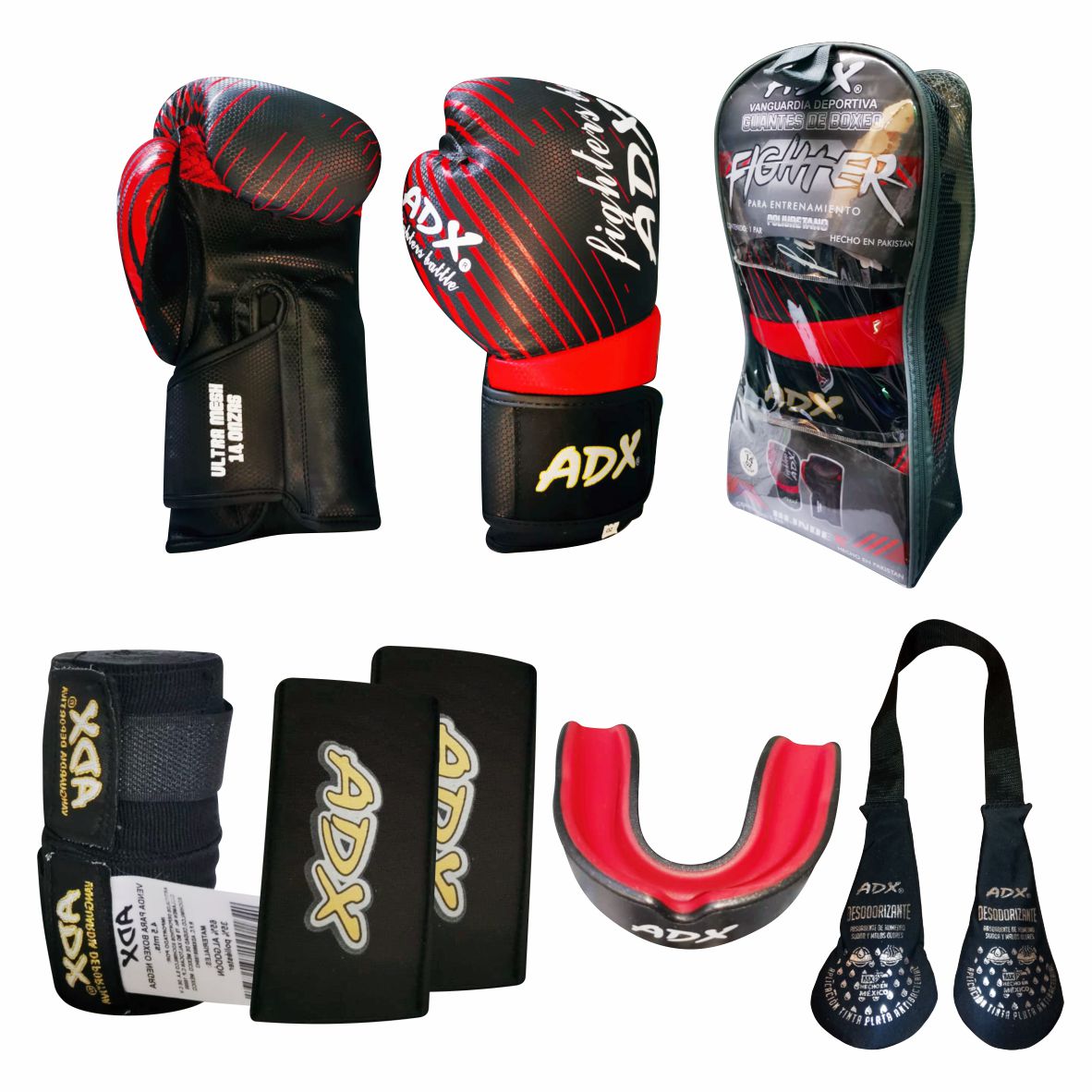 Guantes de Box Mod Fighter Unisex con Proteccion en Muñeca Relleno ...