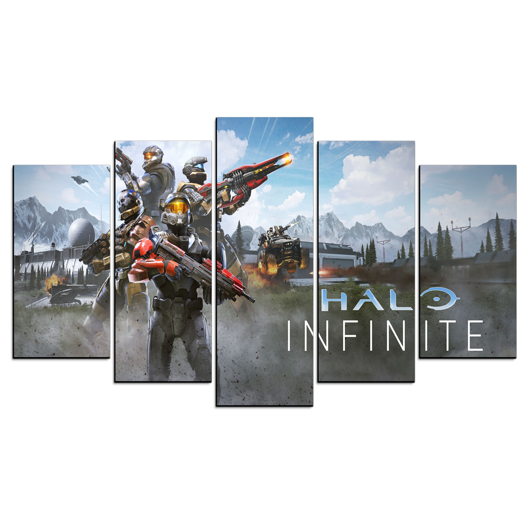 Cuadro Decorativo Gamer Halo Infinite 100x60cm 5pzs Cuadros MX
