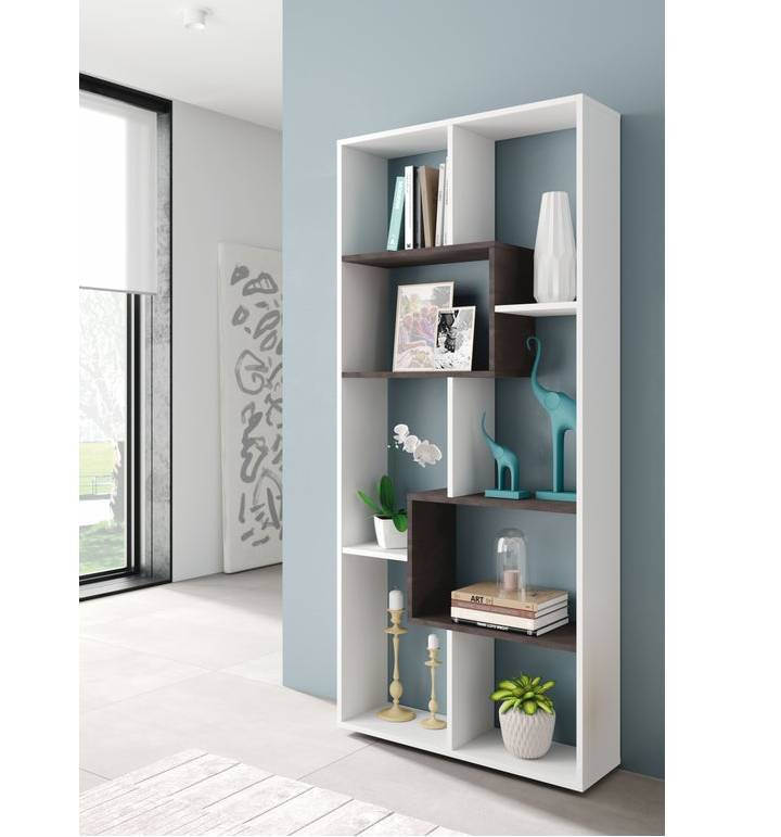 Librero Alto Decorativo Artik Blanco