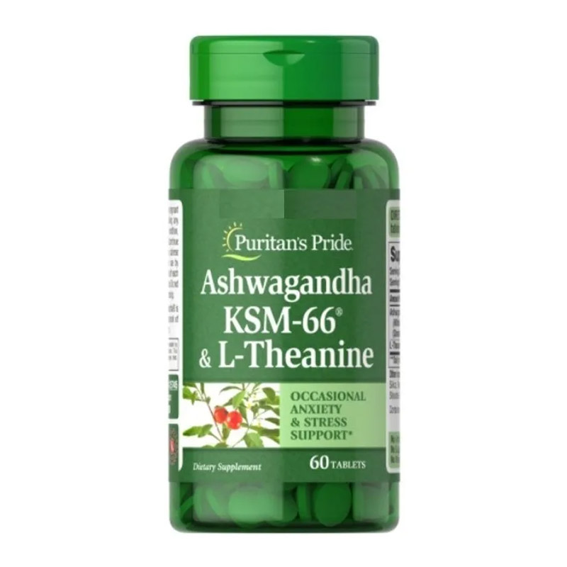 Ashwagandha Organica + Teanina 800mg 60tabs Anti Estres Ginsen Puritans ...