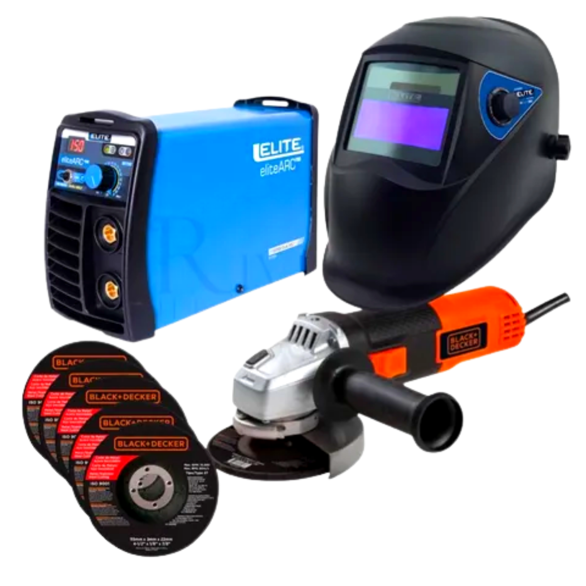 Soldadora Inversor Elite 150 A 110/220v C/ Pulidora Y Careta