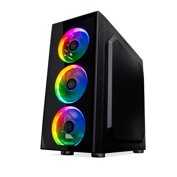 Gabinete GAMER DRAGONFLY Tower ATX Micro ATX Mini ITX Cristal Templado ...
