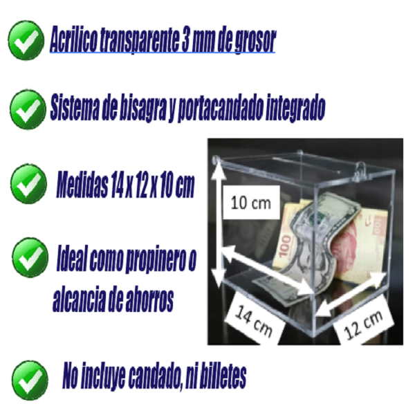 Alcancia de Acrilico