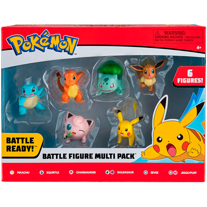 Pokemon Multipack Pikachu, Squirtle, Charmander, Bulbasaur, Eevee ...