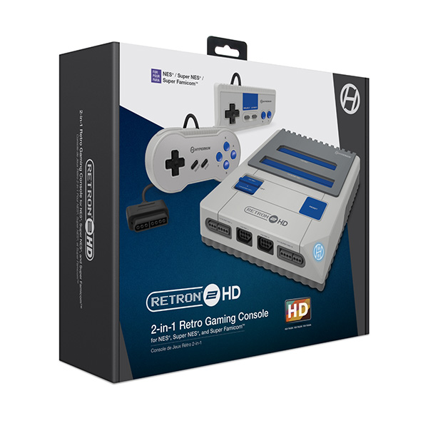 Consola Retron 2 HD Hyperkin para Nintendo y Super Nintendo gris