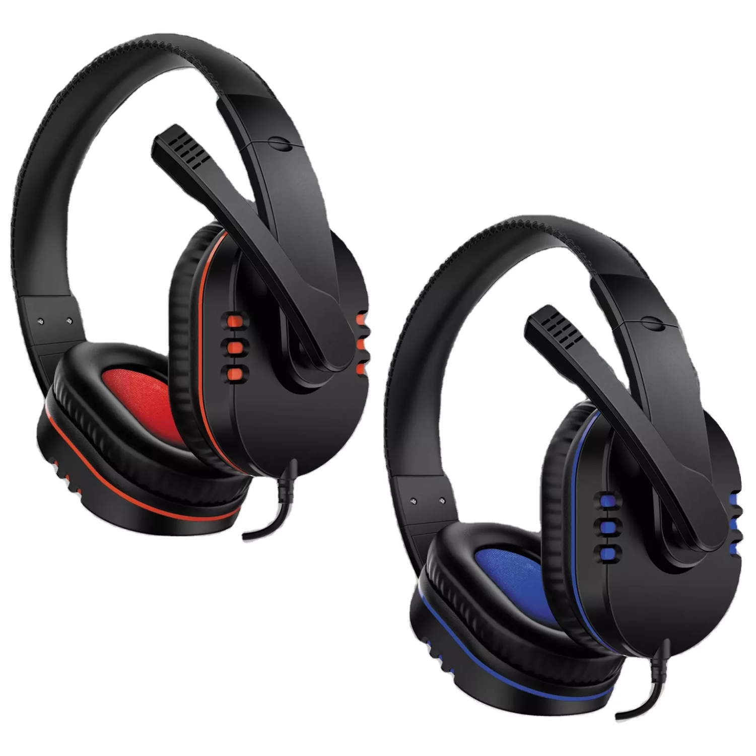 Audifonos Gamer Microfono Xy-g06 Ej136 En Color Rojo Y Azul
