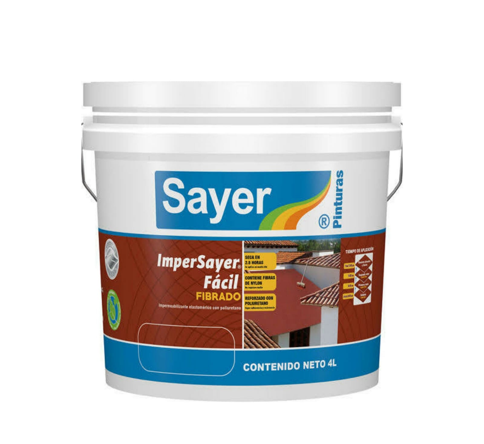 IMPERMEABILIZANTE SAYER FIBRADO 5 AÑOS ROJO