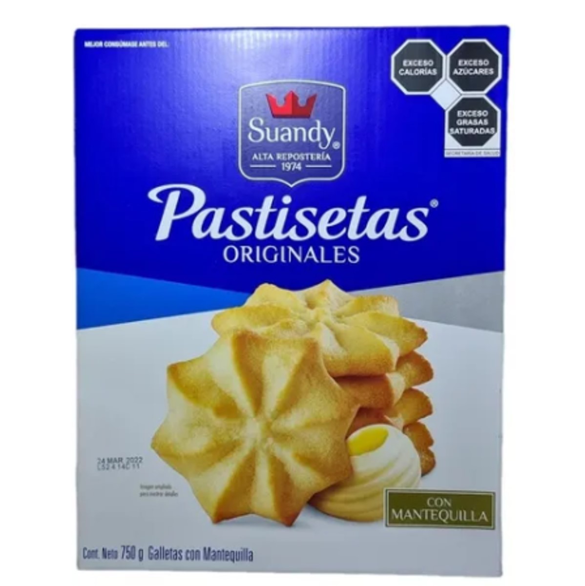 Galletas Pastisetas Suandy Con Mantequilla 750 G