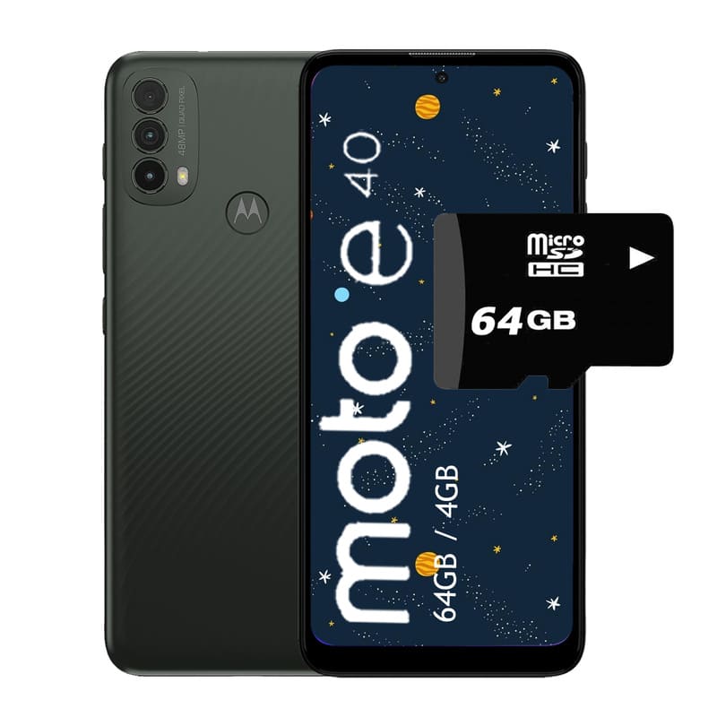 Celular Motorola Moto E40 Dual Sim 64 GB - 4 GB Ram- Gris+ Memoria 64GB