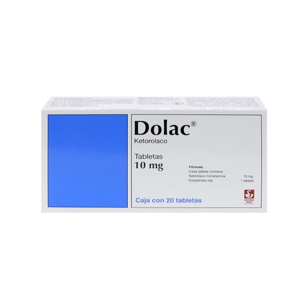 Dolac Ketorolaco 10 Mg 20 Tabletas Siegfried Rhein