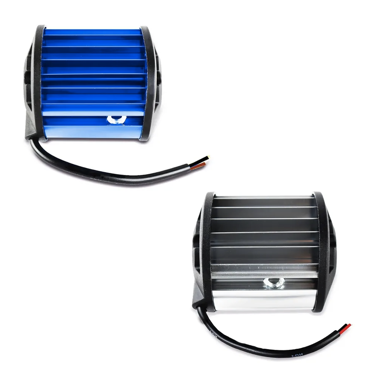 Par Faros 12 Led Auxiliar Dually Universal Auto Moto Luz Fija y Estrobo Carcasa de Color