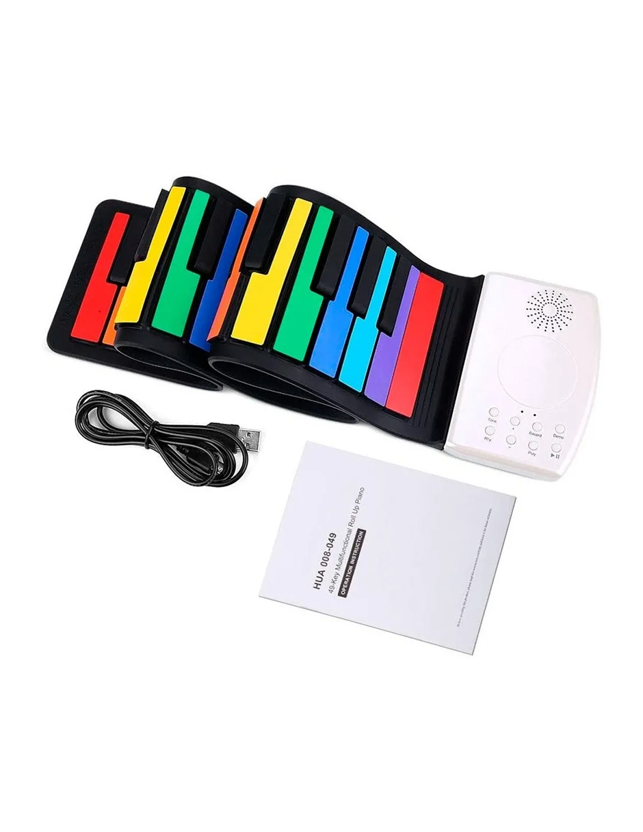 Órgano Electrónico Portátil Plegable Arcoíris Log-on Toys