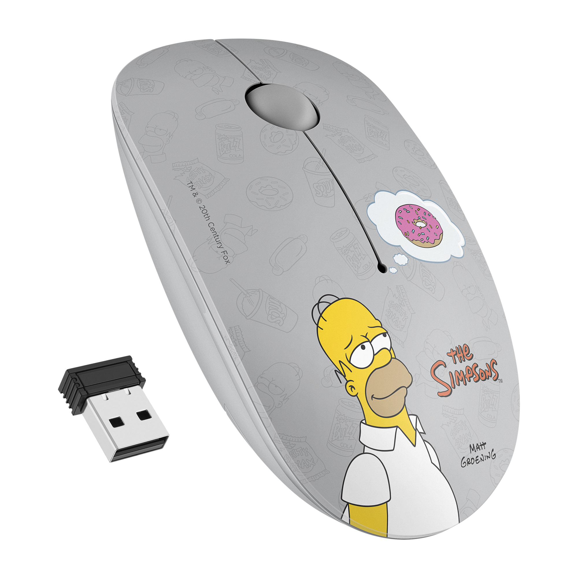 Mouse Inalámbrico 1600 DPI The Simpsons Steren Donut