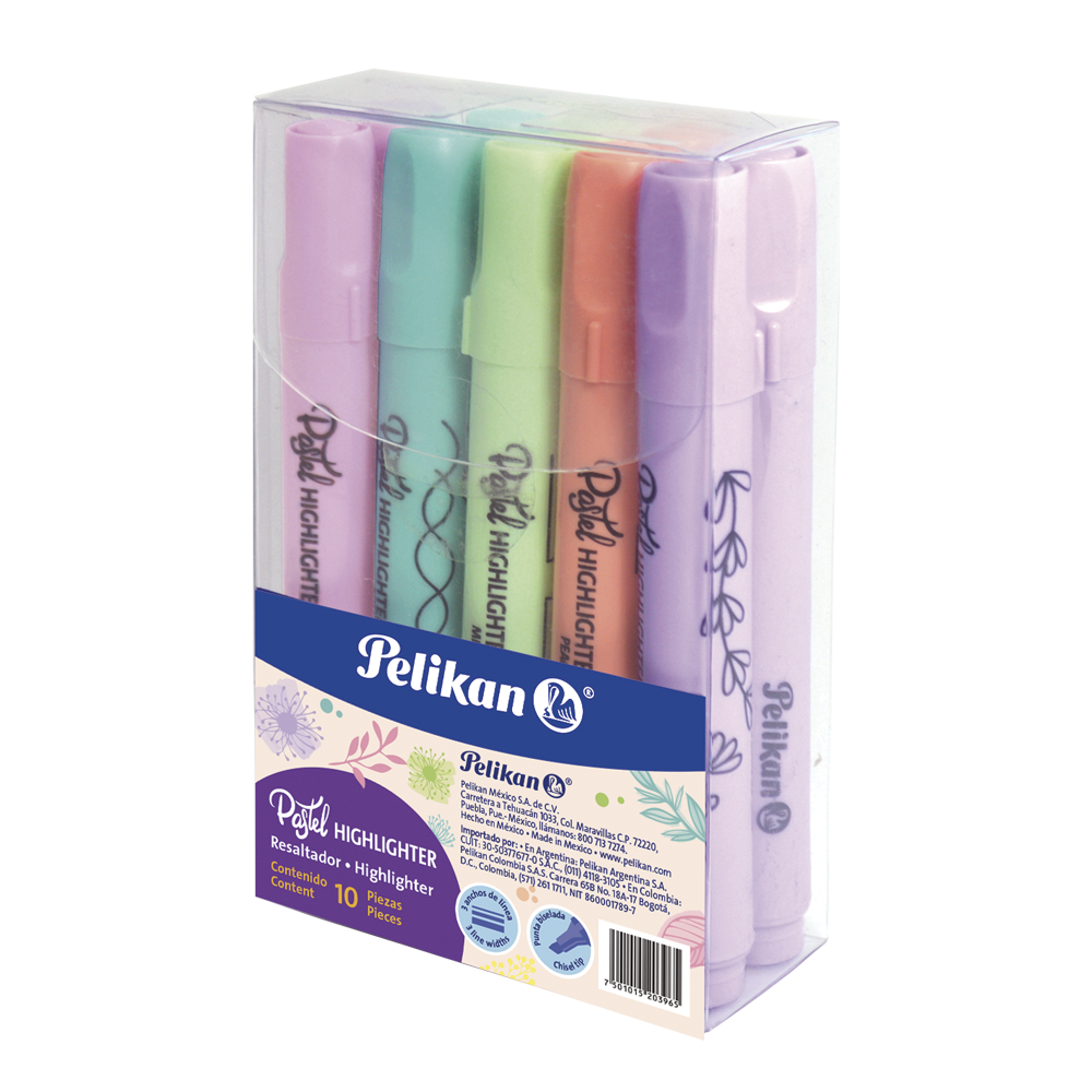 Marcatextos 414 Pastel Pelikan con 10 colores surtidos