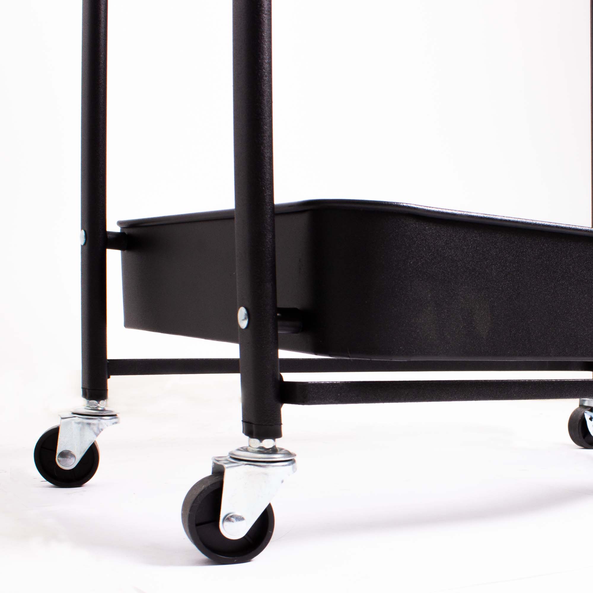 Carrito Organizador Multiusos Movible 3 Niveles Metálico NEGRO