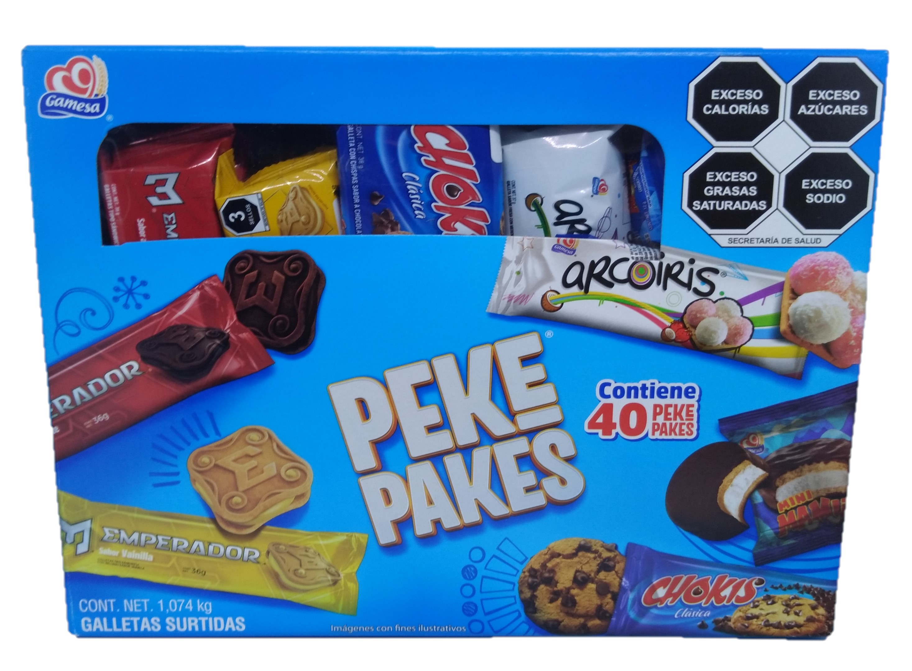 Peke Pakes Gamesa Galletas Surtidas 40pekepakes Net. 1,074kg