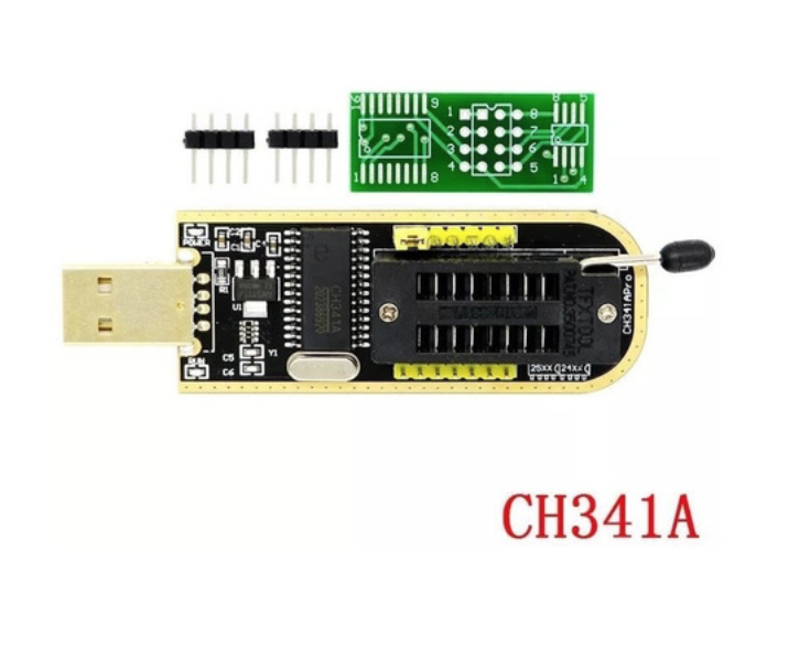Set Programador Ch341a+adap Soic8+chip Sop8+adap1,8v+bios Us