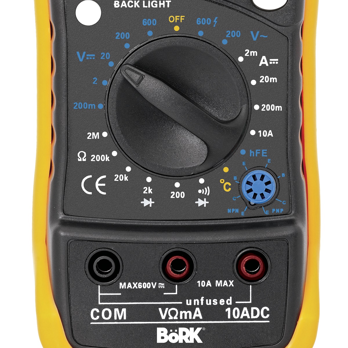 Multímetro digital con medidor de frecuencia y probador de BUZZER