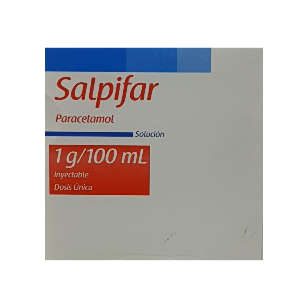 Salpifar Paracetamol Sol Iny 4 Fco Amp 1 G/100 Ml Pisa