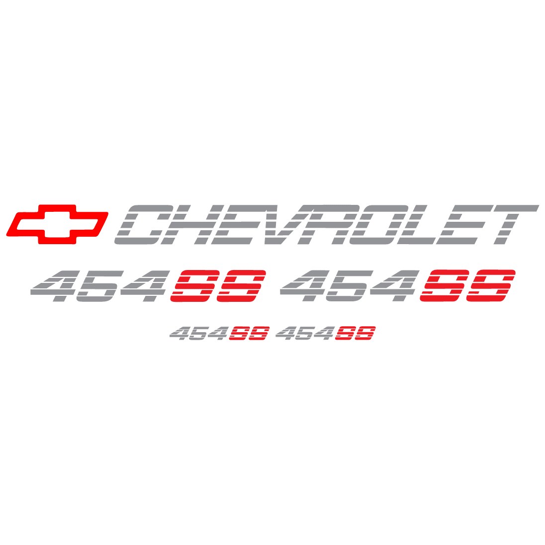 Sticker Kit 454SS Para Batea Standard Pick Up Chevrolet