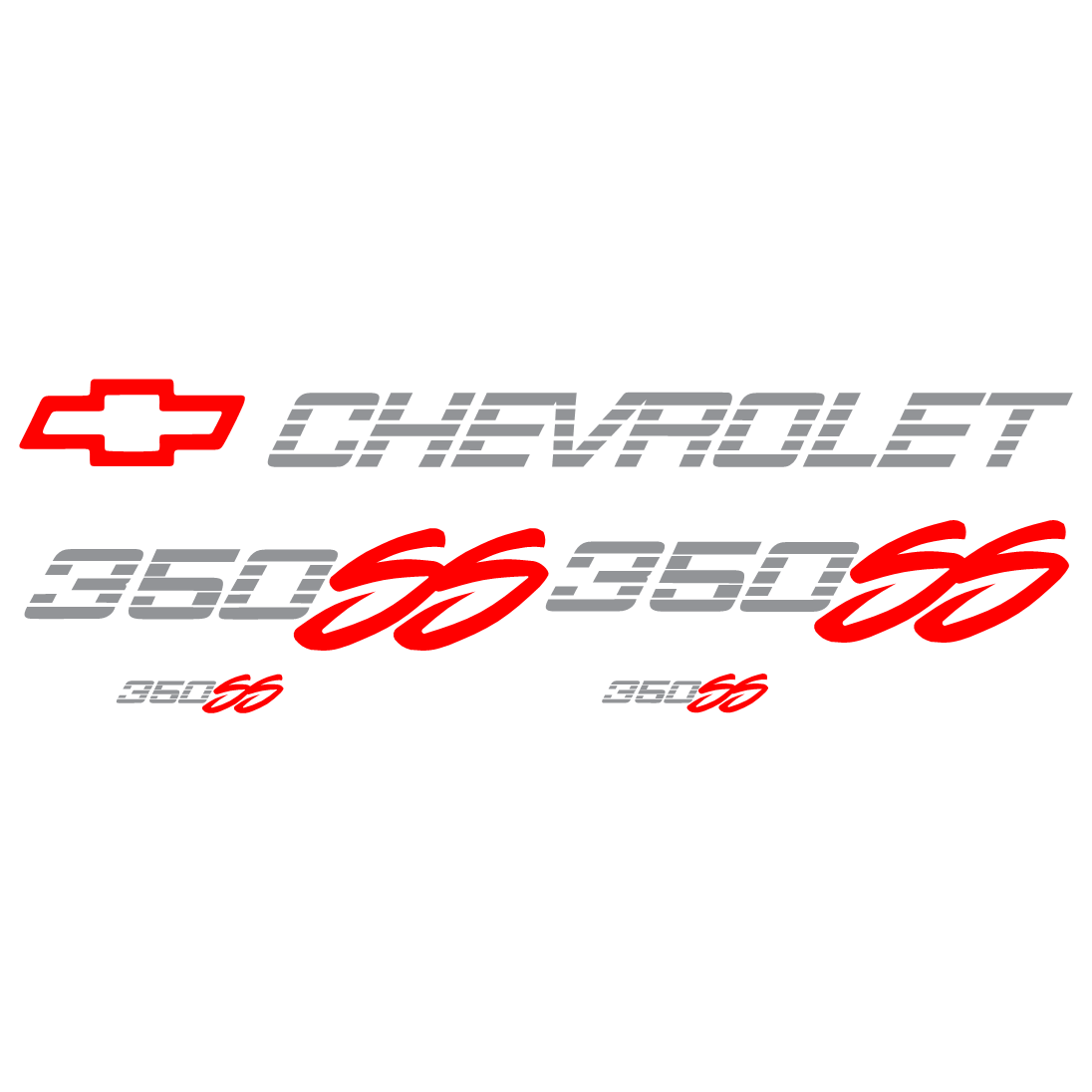 Sticker Kit 350SS Para Batea Standard Pick Up Chevrolet