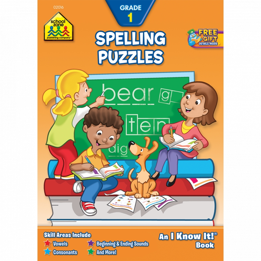 Cuaderno Spelling Puzzles Grade 1 Workbook
