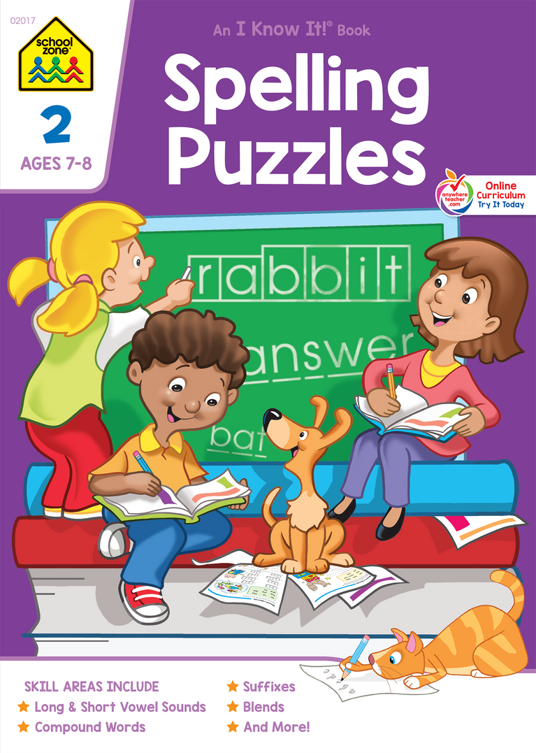 Cuaderno Spelling Puzzles Grade 2 Workbook