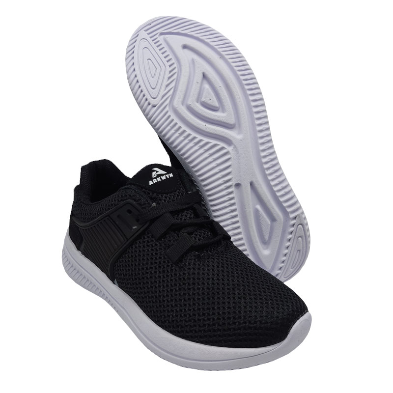 Tenis Arkwyn 720 Niño Niña Negro Correr Escuela