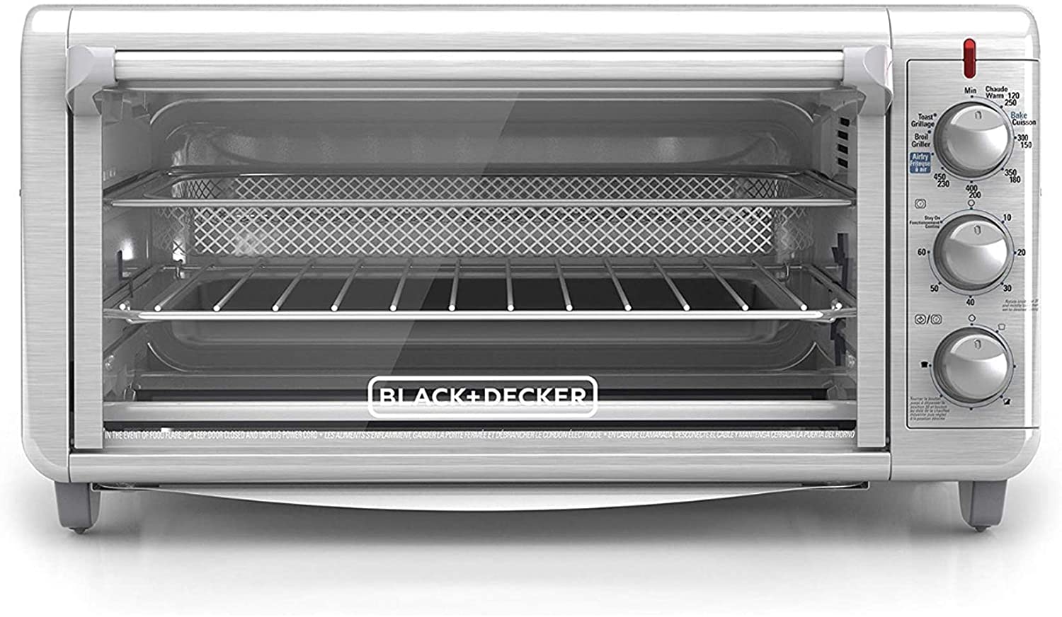 Horno Tostador con Aire Black and Decker TO3265XSS-LA 1500 W Plata